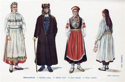 Estonian Traditional Folk Costumes Folk Costume Traditional Outfits