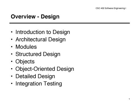 Design And Architecture Notes Docsity