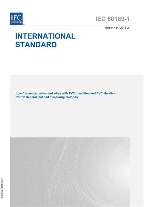 Iec 60189 12018 Iec Normen Vde Verlag