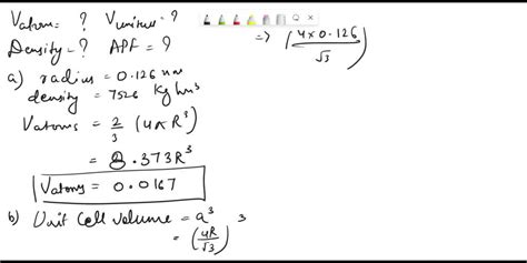 Solved Calculate The Atomic Packing Factor Apf For Body Centered