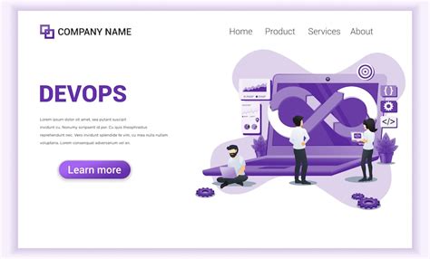 Premium Vector Programmers At Work Landing Page