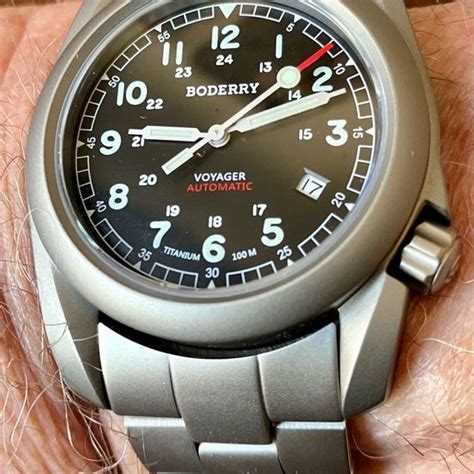[ 99 Usd] Fs Boderry Voyager Titanium Automatic Field Watch Black Dial
