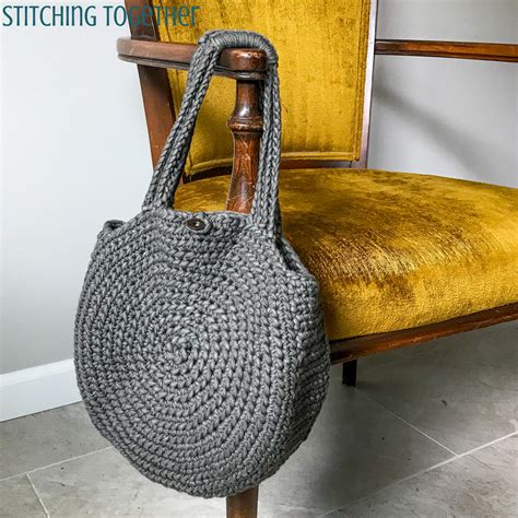 Cities Crochet Circle Bag Stitching Together