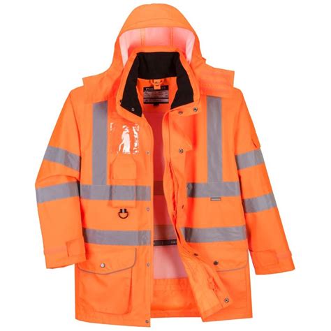 Portwest Hi Vis Breathable 7 In 1 Traffic Jacket Pronto Direct