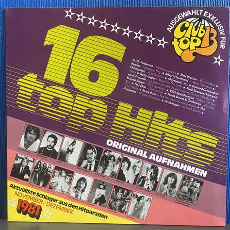 16 Top Hits. 1981 (Арабески) EX+ ПЕРВЫЙ ПРЕСС! 1981 LP Виниловая ...