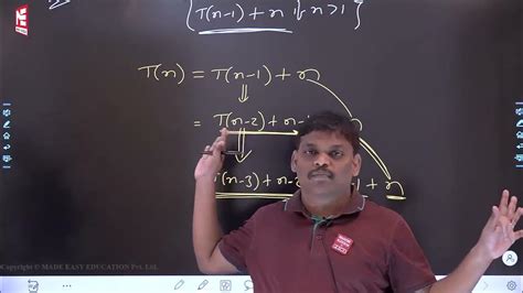 Algorithm Lec 7 Recurrence Relation Youtube