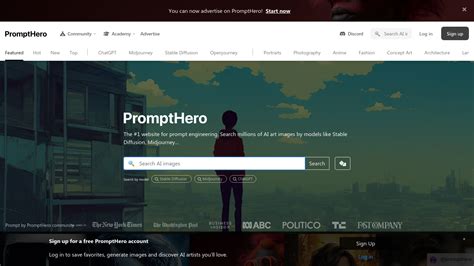 Prompthero | Search the best prompts for stable diffusion, DALL-E & more