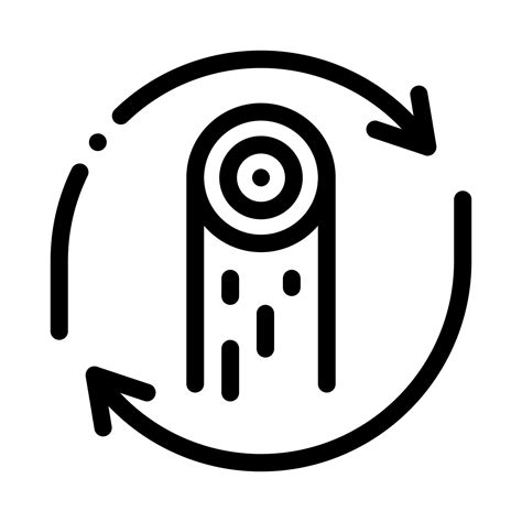 Wood Material Cicle Icon Vector Outline Illustration 17541988 Vector