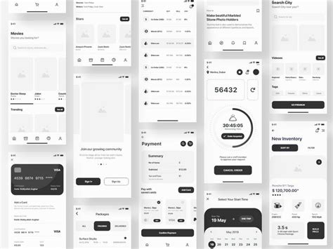 Ui Mix Wireframe Kit Wireframe Kit Wireframe Ux Kits