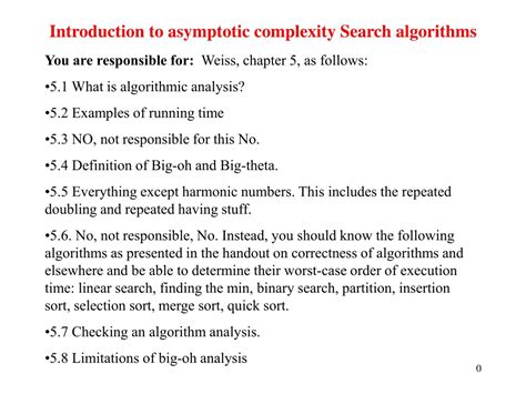 Ppt Introduction To Asymptotic Complexity Search Algorithms
