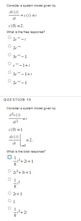 Solved Consider A System Model Given By Chegg