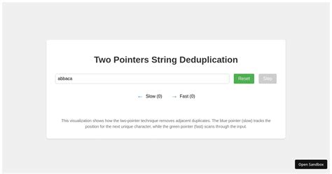 Remove All Adjacent Duplicates In String Codesandbox