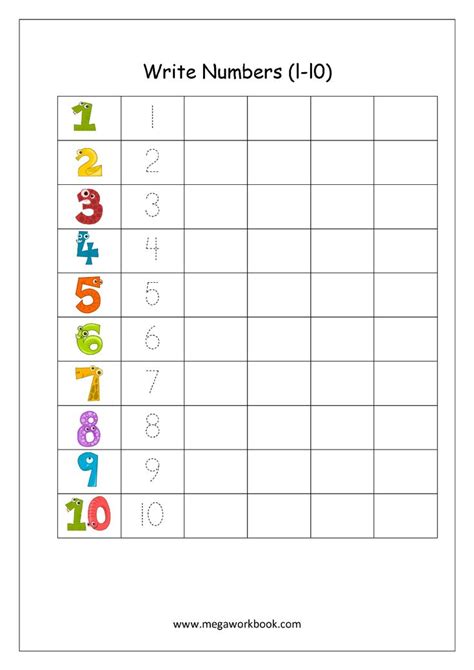 Tracing Numbers Number Tracing Worksheets Tracing Numbers 1 To 10