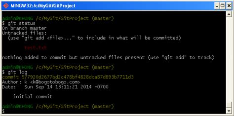Tutorial Git And GitHub Add Status Log