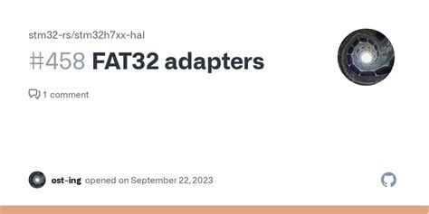 Fat32 Adapters · Issue 458 · Stm32 Rsstm32h7xx Hal · Github
