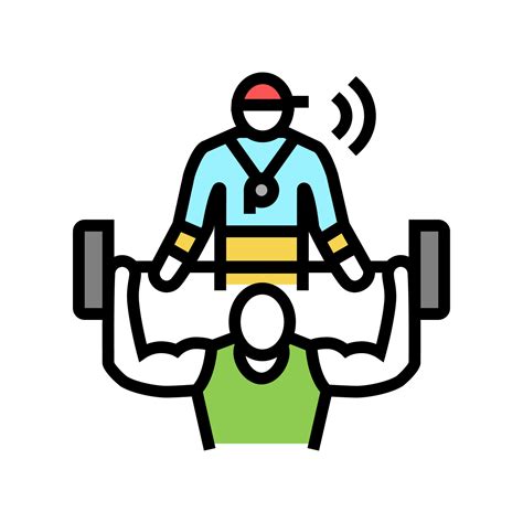 Personal Trainer Color Icon Vector Illustration 10189727 Vector Art At