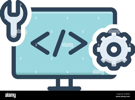 Icon For Web Develop Coding Stock Vector Image And Art Alamy