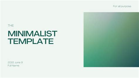 Green Gradient Monotone Minimalist Presentation Templatepdf