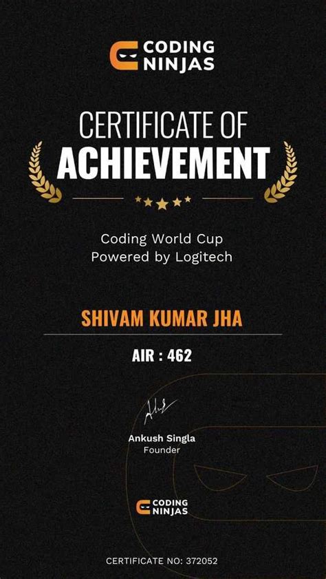 shivam jha on linkedin codingninjas worldcupchallenge codingjourney