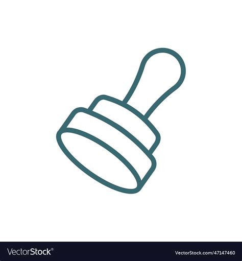 Stamps Icon Thin Line Icon From Social Royalty Free Vector