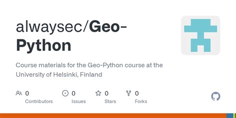 Github Alwaysecgeo Python Course Materials For The Geo Python Course At The University Of