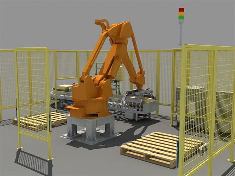 Palletizing Cell Scene 3d Model 119 Fbx Max Free3d