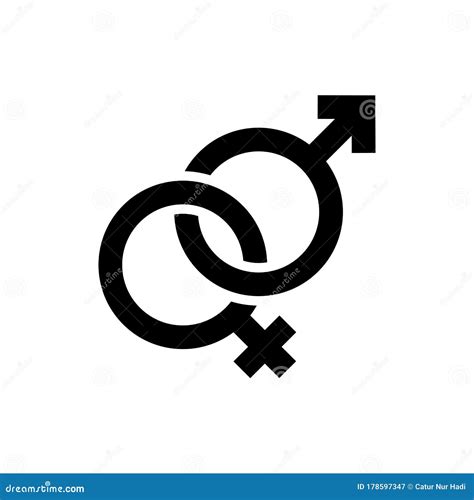 Sex Symbols Gender Signage Unisex Icon Flat Vector Template Design Trendy Stock Vector