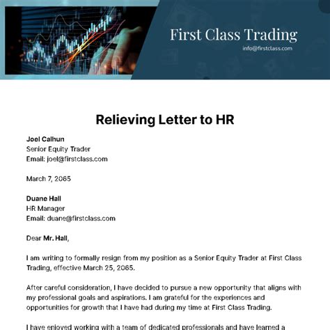 Free Relieving Letter Templates Relieving Letter Template In Word