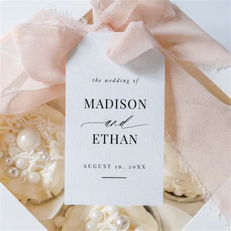 elegant simple script calligraphy wedding t tags zazzle
