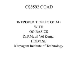 Cs Ooad Unit PPT