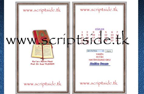 Kuran ı Kerim Scripti Wm Scripti Scripti Script Indir Php Script