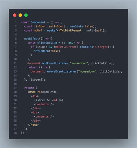 ️ React Useref 이용하여 외부영역 클릭 시 닫히게 만들기