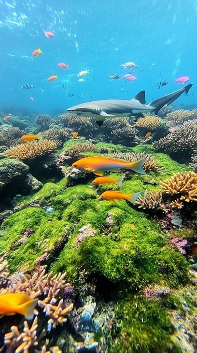 Free Underwater Shark Habitat Image Underwater Shark Coral
