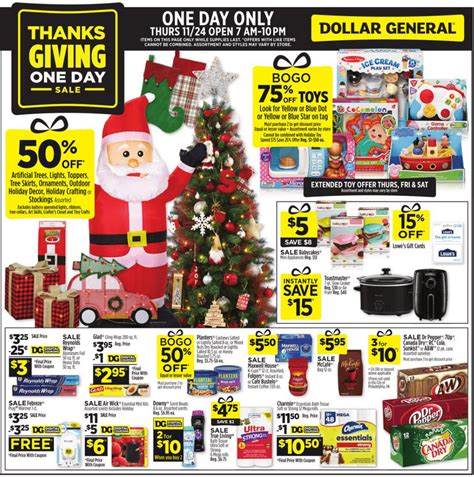 Dollar General Thanksgiving One Day Ad