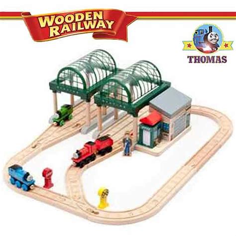 Talking Thomas And Friends Wooden Railway Train Set Knapford Station