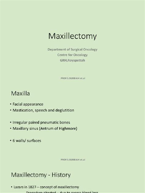 Maxillectomy 249505929 Pdf