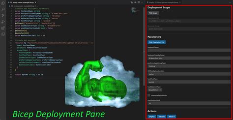The Microsoft Platform Bicep Deployment Pane Validate What If And