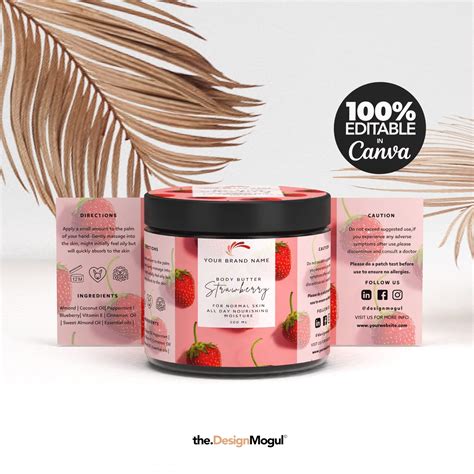 Fruity Collection Diy Editable Cosmetic Label Template Free Icon