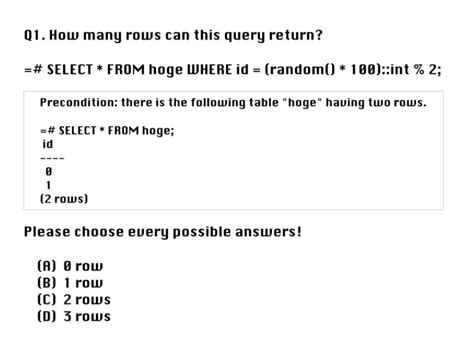 Postgresql Quiz Ppt