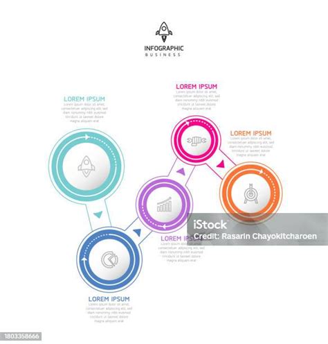 벡터 비즈니스 프리젠 테이션 연결 단계 인포 그래픽 템플릿 5에 대한 스톡 벡터 아트 및 기타 이미지 5 비교 인포그래픽 Istock