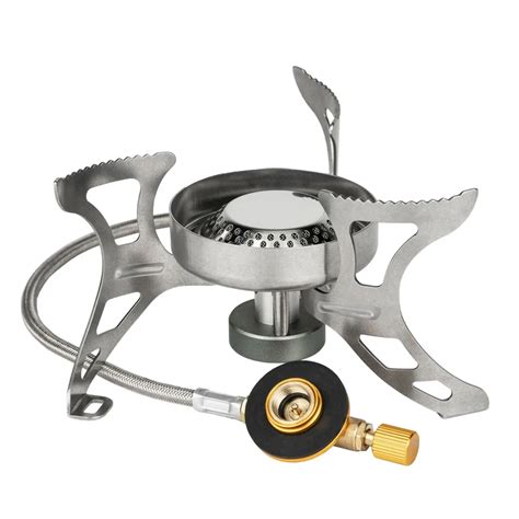 Fornello Butano Acciaio Inox Fornello A Gas Portatile A 2 Fuochi Per