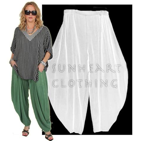 Tienda Ho Moroccan Cotton Natural White Harem Pants Sml Med Large Xl 1x