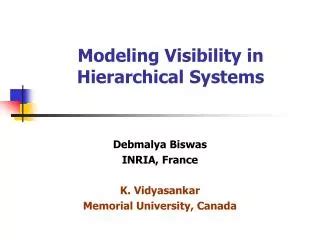PPT Modeling Visibility In Hierarchical Systems PowerPoint Presentation ID
