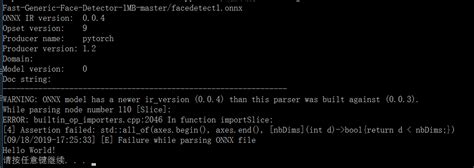 ONNX模型导入到TensorRT报错 Issue Linzaer Ultra Light Fast Generic Face Detector MB GitHub