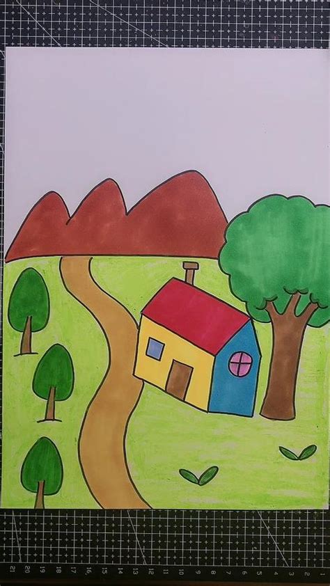 我的家乡简笔画二年级涂色简单又好看（共13张）简笔画图片大全