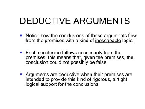 Analysis Inductive And Deductive Arguments PPT