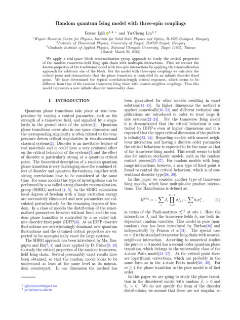 Random Quantum Ising Model With Three Spin Couplings 250318690v1