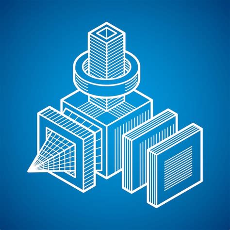 Premium Vector Abstract Three Dimensional Shape Vector Design Cube