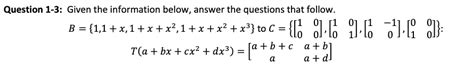 Solved Tion Given The Information Below Answer The Chegg Com