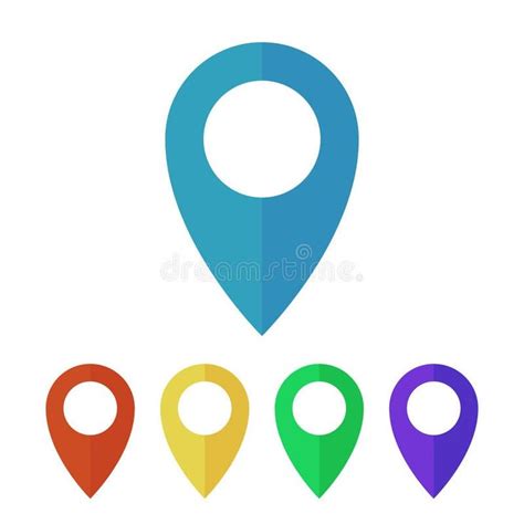 Map Pins Pointers Flat Icons Royalty Free Illustration Pin Map Free